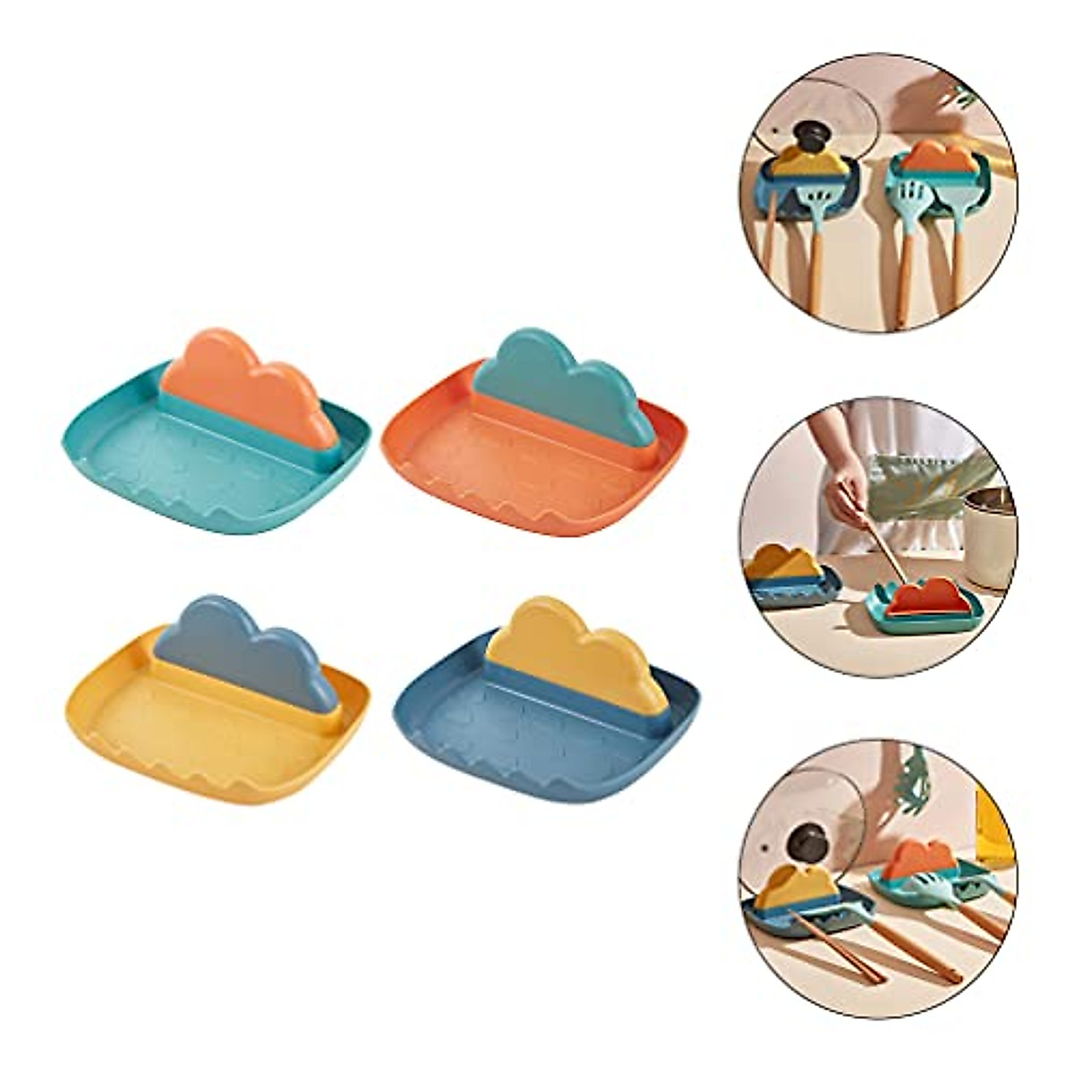 Hemoton 4pcs Pot Lid Racks Pot Lid Holders Cutting Board Holders Chopsticks Racks Utensils Lid Holder