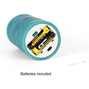 Rhytsing Turquoise Battery Operated Flameless Led Candles with Timer Function for Summer and Weddings, Warm White Light, Real Wax Finish, 6 Batteries Included - Set of 3