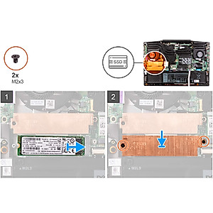 Deal4GO M.2 2280 SSD Heatsink Hard Drive Cover Heat Shield 0YX0F3 YX0F3 Replacement for Dell G3 3500 G5 5500 G5 SE 5505