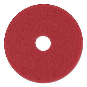 Boardwalk BWK4015RED 15 in. Buffing Floor Pads - Red (5/Carton)