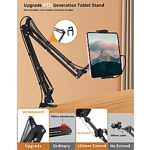 LILANZo Tablet Stand & Phone Holder, Adjustable Stand for 4.6-12.9'' Devices, Compatible with iPad, iPhone, Kindle, Fire HD, Nintendo Switch, Samsung, GoPro etc.