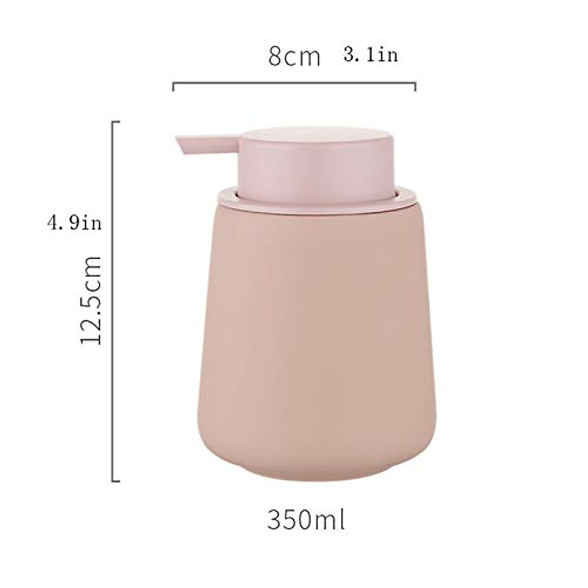 Refillable Liquid Hand Soap Dispenser Decorative Ceramic Refillable Liquid Soap Dispenser Pump Bottle for Bathroom, Kitchen Sink - Holds Hand Soap, Dish Soap. Ceramics Foam soap Dispenser Pump Bottle