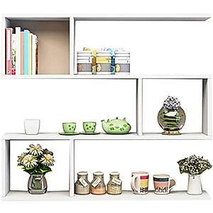 CODOMI Floating Shelf Wood Floating Shelves for Wall Storage Wall Shelf for Study Room Office Living Room Wall Mounted Wooden Display Shelf for Bedroom Garage - Black 31.5" L x 5.9" W x 29.5" H