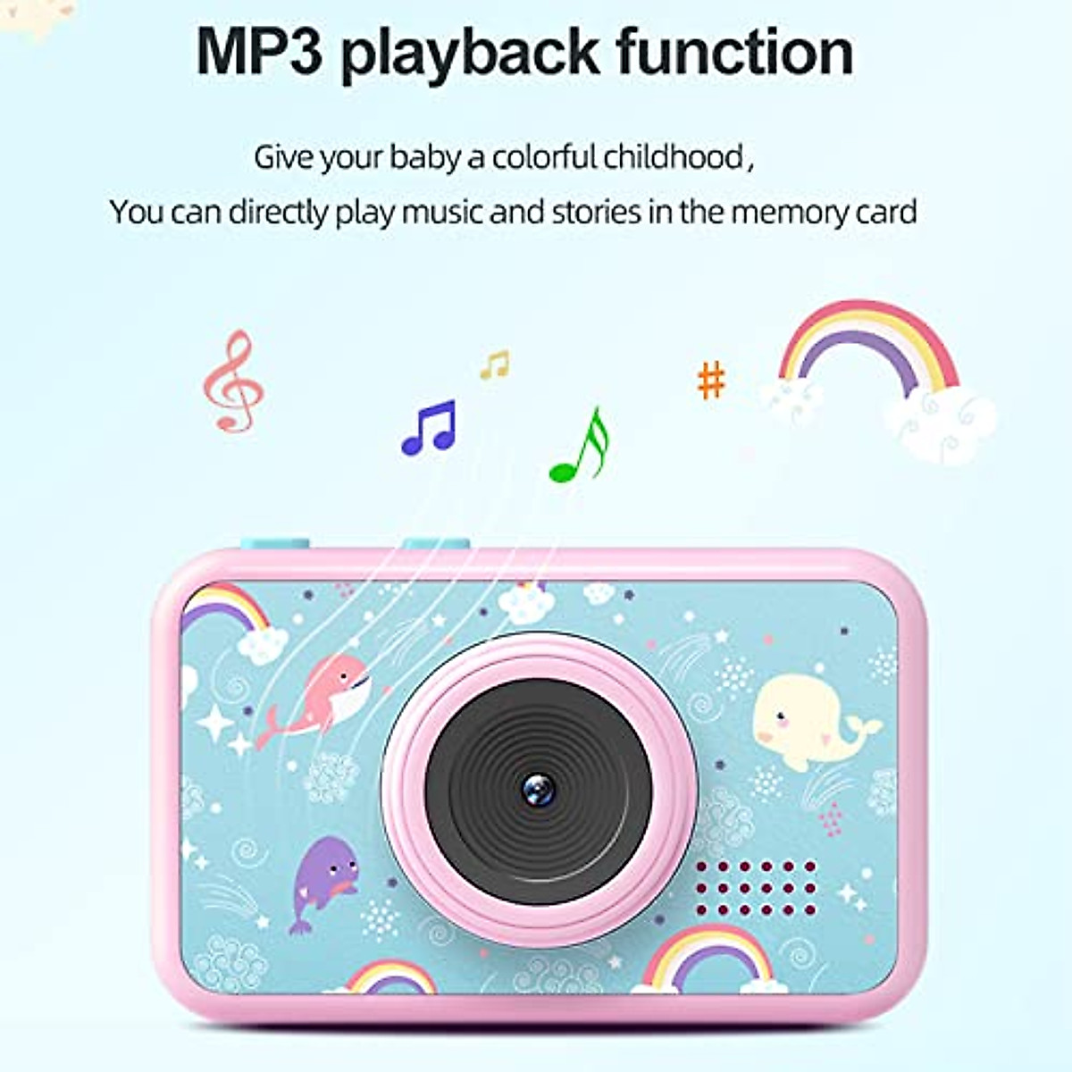 Vlogging Camera for Kids, Full Hd 1080p Rechargeable Electronic Mini Camera for Boys and Girls, Point and Shoot Digital Cameras with IPS Screen, Electronic Anti-Shake Digital Camera