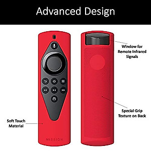 Made for Amazon Remote Cover Case, for Alexa Voice Remote Lite | Red