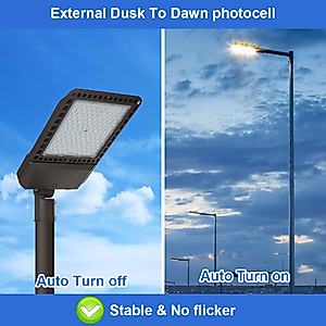 Juyace 150W LED Wall Pack Light 300W LED Parking Lot Light with Photoelectric