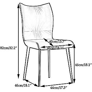 Chairs Kitchen Dining Chairs Set of 4 Modern Upholstered Dining Chairs Soft PU Leather Cushion Seat Business Reception Chair (Color:Orange)