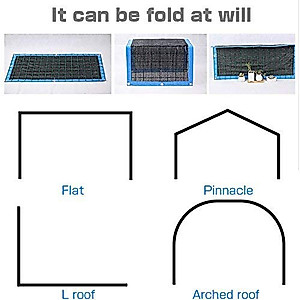 WINGOFFLY Foldable Plant Canopy with Shade Cloth and Rainproof Cover 75% Sunblock Balcony Sun Shade Net for Succulents Flowers, 16.5"x11.8"x11.8"