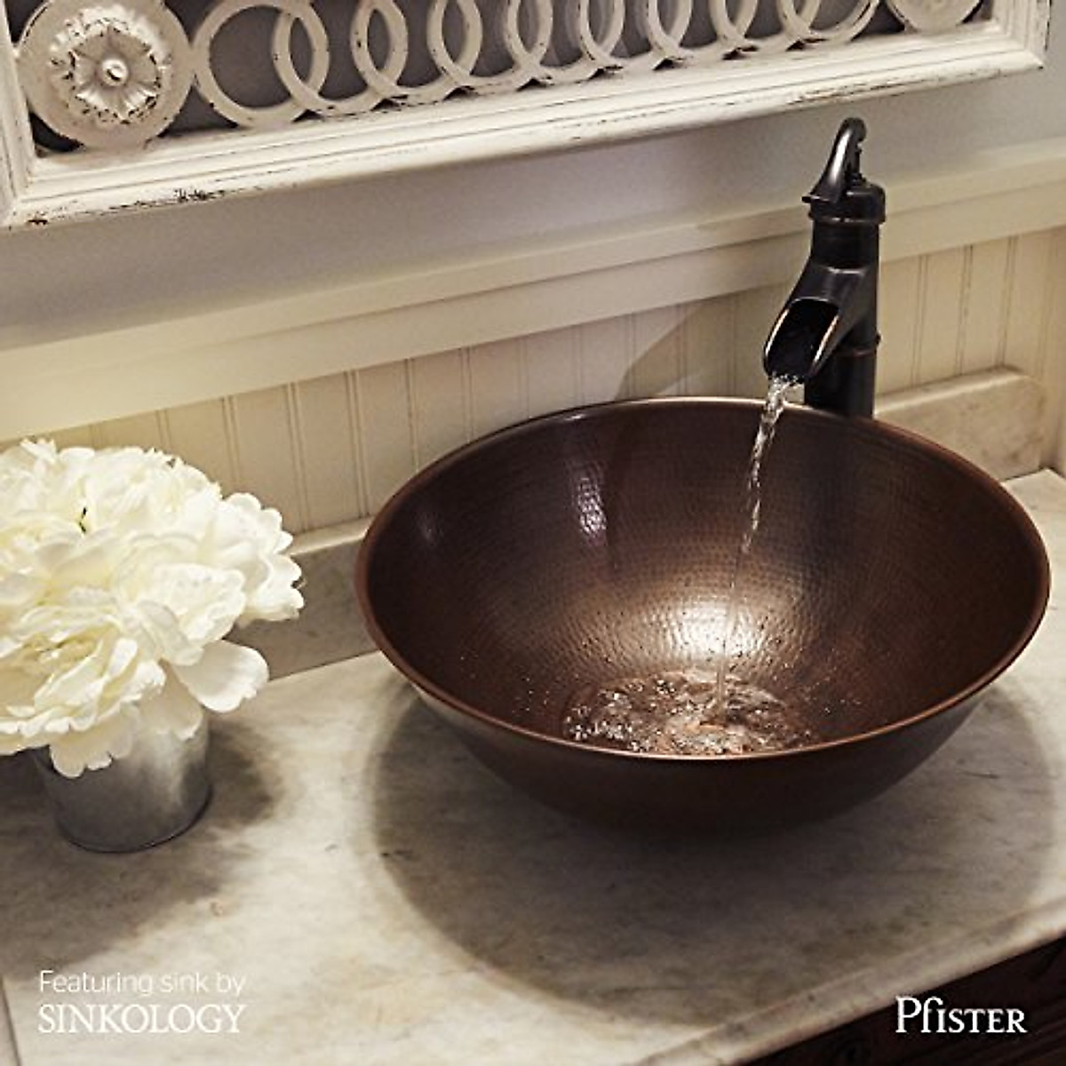 Pfister LFM40YP0Y LF-M40-YP0Y Ashfield Single Control Vessel Bathroom Faucet in Tuscan Bronze, 1.2gpm