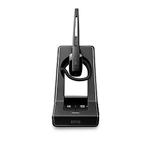 Sennheiser SD Office ML (506009) - Single-Sided DECT Wireless Headset for Desk Phone and Skype for Business Connection, Noise-Cancelling Microphone, Multiple Wearing Styles (Black)
