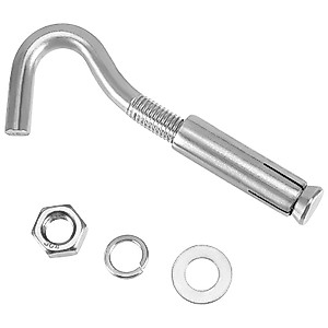 ZOENHOU 30 PCS M10 Concrete Wall Hook Expansion Bolts, Heavy Duty 304 Stainless Steel Open Cup Hook Expansion Anchor Bolts, Smooth Expansion Screw Hook for Wall Concrete