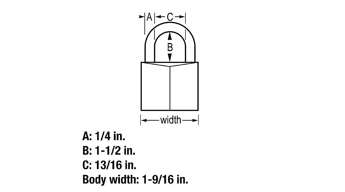 Master Lock 140DLF Brass Padlock with Key - Durable, Corrosion-Resistant