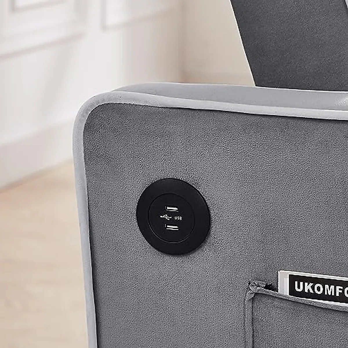 Modern Upholstered Napping Futon Sofa Loveseat Convertible to Nap Sleeper Couch Bed,3 in 1 Design Loveseat & Sofabed & Recliner Chaies for Compact Living Room