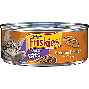 Purina Friskies Gravy Wet Cat Food, Meaty Bits Chicken Dinner - (24) 5.5 oz. Cans