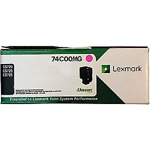 Lexmark 74c00mg Return Program Toner, 3,000 Page-Yield, Magenta