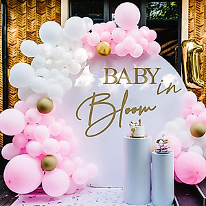 Baby in Bloom Gender Reveal Party Decal Sign - Elegant Wall Decoration for Baby Showers - Guess the Gender, Girl or Boy - Pregnancy Celebration Décor