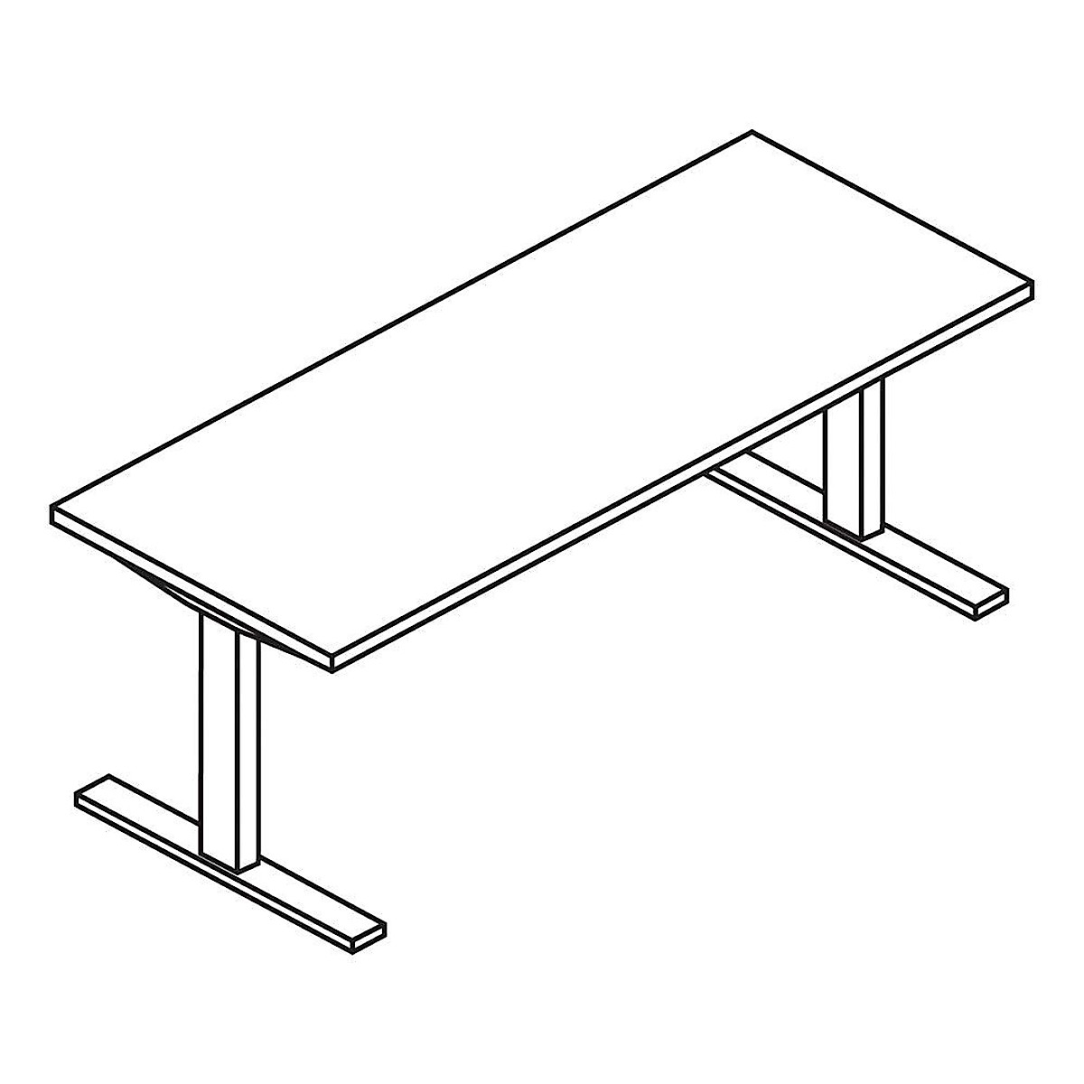 HON Coordinate Height-Adjustable Base - 3-Stage Expandable Desk or Table Base, Nickel (HHAB3S2L)