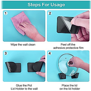 PAIHUIART Maximize Kitchen Space with Pot Lid Holder - 6 Pairs Hanging Pot Lids Organizer for Easy Access and Neat Storage - Save Time and Eliminate Clutter