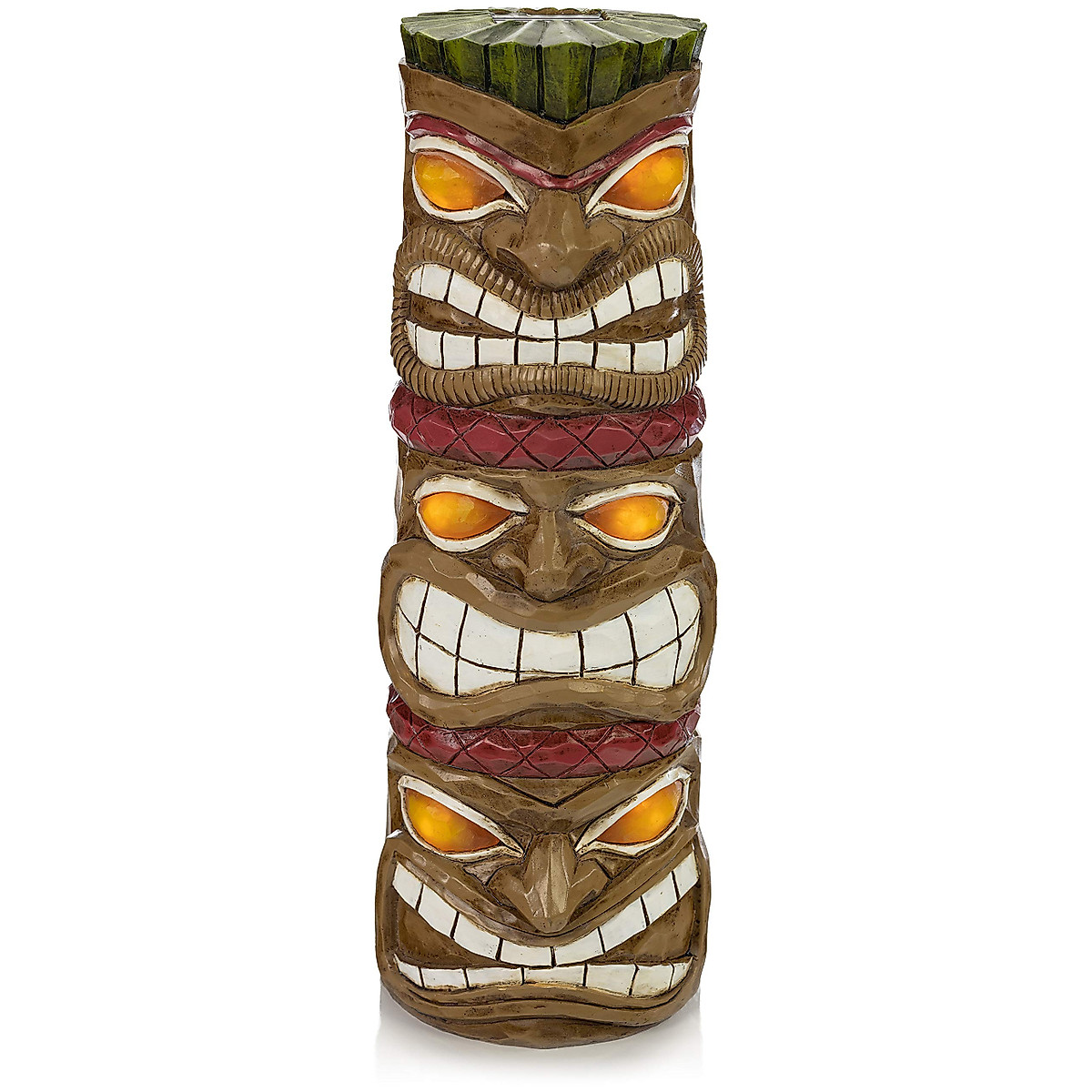 VP Home Triple Tiki Totem Solar Powered LED Outdoor Decor Garden Light