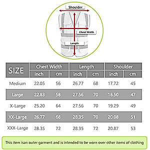 Tekware Safety Vest with High Reflective Strips, Pack of 10 Bright Neon Color Construction Protector with Zipper, Size XXL