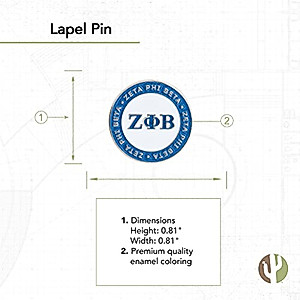 Zeta Phi Beta Lapel Pin Enamel Sorority Greek Letter Formal Wear Blazer Jacket (Lapel Pin - Design F)