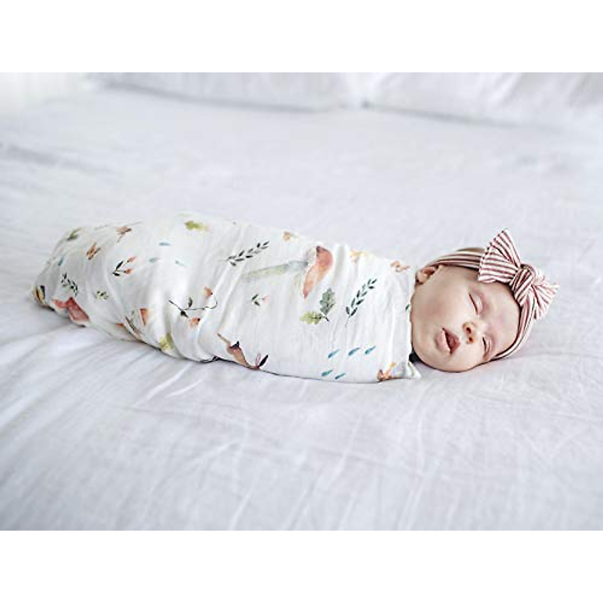 Loulou Lollipop Soft Baby Swaddle Blanket Muslin Wrap Receiving Blanket for Newborn to Toddler Girl and Boy, Large 47” by 47” - Woodland Gnome…