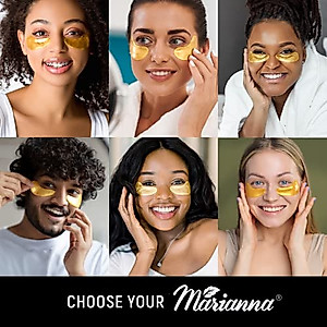 24K Gold Under Eye Masks for Puffy Eyes, Dark Circles & Bags - Collagen Gel Eye Pads with Hyaluronic Acid & Vitamin C - Moisturizing & Smoothing - Reduces Wrinkles - 16 Pairs, Pack of 1