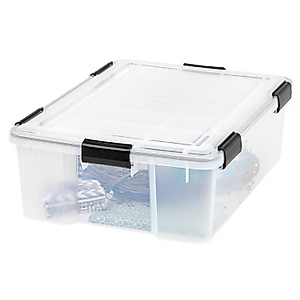 IRIS WEATHERTIGHT Storage Box, 2 Pack, Clear