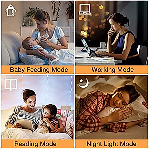 Ambimall Floor Lamps for Living Room, Modern Floor Lamp with Remote Control and Stepless Dimmable Colors Temperature & Brightness (9W Bulb Included, Gray Lampshade)