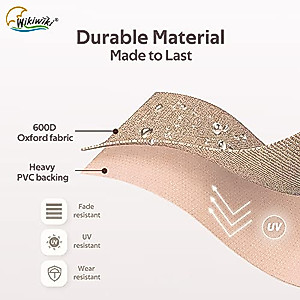 wikiwiki 82.7'' Patio Umbrella Cover Oxford Fabric, for 10FT Outdoor Offset Hanging & 9FT 3 Tier Market Umbrellas, Fade Resistant & Waterproof Fabric with Adjustable Drawstring & Storage Bag (Beige)