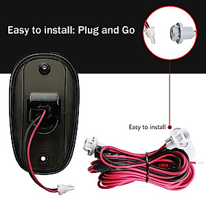 Tresound LED Cab Roof Marker Lights for 03-16 Dodge Ram 1500 2500 3500 with 5 in 1 Wire Harness (Smoked Lens with 16 White LEDs)