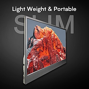 Portable Monitor 4K 15.6 Inch, 100% RGB Ultra HD 3840x2160 USB C HDMI External Second Monitor for Laptop, MacBook, PS5, PS4, Xbox, Switch, Built-in Speaker, with Cover Stand