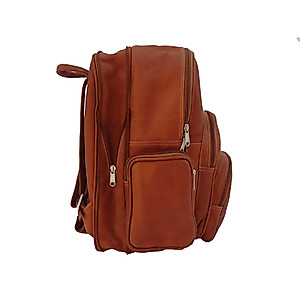 Piel Leather Expandable Backpack, Saddle, One Size