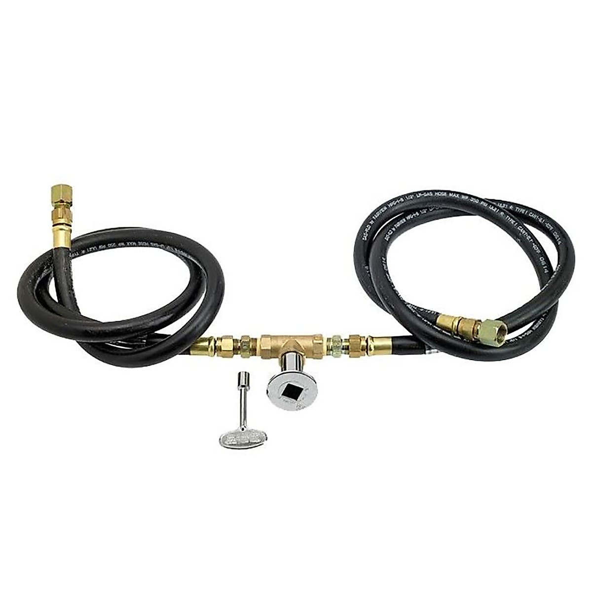 American Fireglass 48 x 14 Rectangular Oil Rubbed Bronze (OB-AFPPKIT-N-48) Stainless Steel Drop-in Pan with Spark Ignition Kit (Natural Gas)