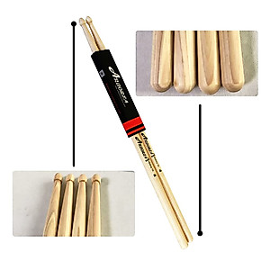 Arborea 12 Inch Drum Pad Rubber Practice Pad Dumb Drum with 5A Hickory Drum Sticks & Storage Bag Black Practice Drum Pad (Black)