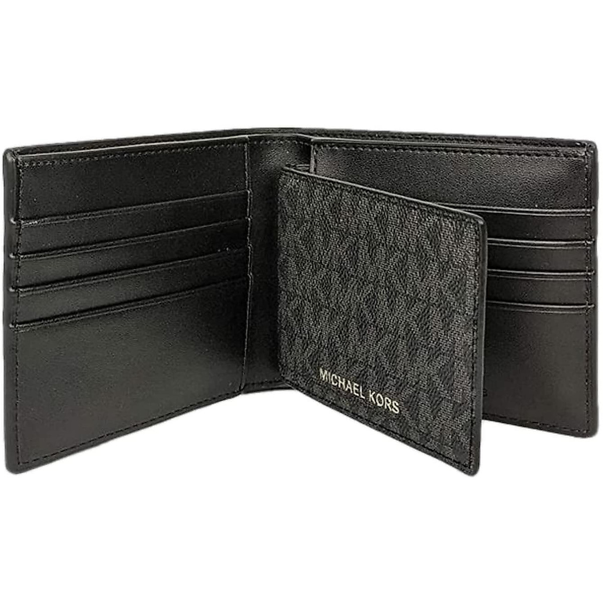 Michael Kors Men's Cooper Billfold with Passcase Wallet (Black)