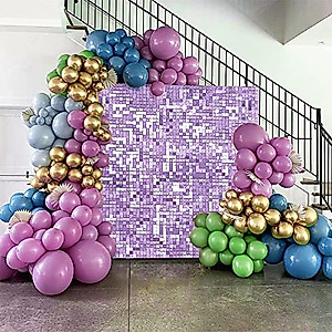 Light Purple Sequin Backdrop Shimmer Wall Backdrop 6ftx4ft Photo Backdrops for Birthday Anniversary Wedding Engagement Decorations