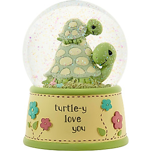 Precious MomentsTurtle Musical Snow Globe | Turtle-y Love You Resin/Glass Musical Snow Globe Nursery Decor | Hand-Painted