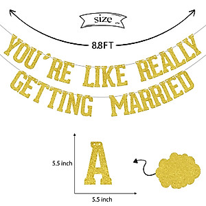 You're Like Really Getting Married Banner Gold Glitter, Mean Girls Party, Bachelorette Banner, Mean Girls Party Decorations, Engagement Banner, Girl Party Decorations, Bachelorette Party Decorations