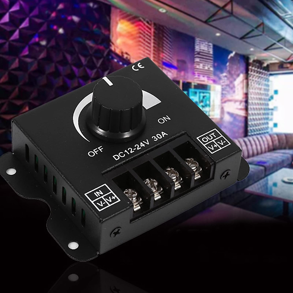 LED Light Strip Dimmer, Led Dimmer Switch - 12V-24V 30A Led Switch Dimmer Controller Manual Operation for Strip Light Single Color, Dimmer Switches For Led Lights