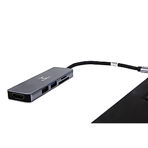 ZADEZ ZAH-514 USB-C Hub 4-in-1 Type-C (USB-C) Connection Standard, HDMI Port 4K (30 Hz) - Charge Port 60W - Data Transfer(up to 4.8 Gbps) Aluminum Material, Maximum Heat Dissipation