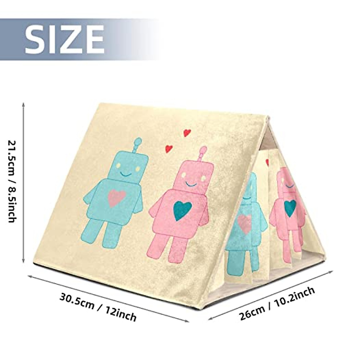 Y-DSIWX Guinea Pig Hideout House Bed, Vintage Retro Robot Couple Lover Rabbit Cave, Squirrel Chinchilla Hamster Hedgehog Nest Cage