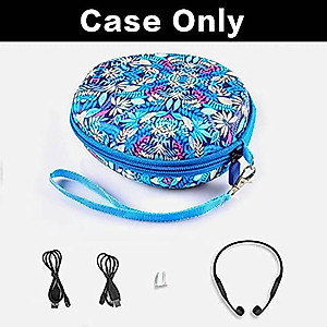 Case Compatible with AfterShokz Aeropex/for Trekz Air/for Titanium Mini Open Ear Wireless Bone Conduction Headphones AS650 / AS800, Storage Holder Fits for Earplugs, Cables and Accessories(Box Only)