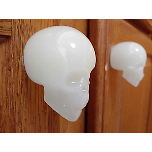 Glow in the Dark Skull Door Knobs Drawer Knobs (Set of 2)