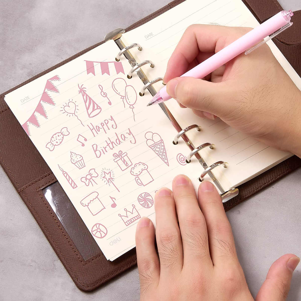 Ddaowanx Colored Gel Pens,9 Colors Retractable Gel Ink Pens, Pastel Retractable Pretty Journaling Pens, Medium Point 0.7 mm Gift Pens,Cute Highlighters School Supplies Aesthetic Pens