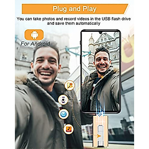 Sunany USB Flash Drive 256 GB for Phone and Pad, High Speed External Thumb Drives USB Memory Storage Photo Stick for Save More Photos and Videos (Gold)