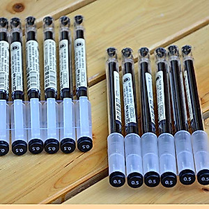 Sencoo 5 pack Black Gel Ink Pen Extra fine point pens Ballpoint pen 0.5mm Black For Office School Students Stationery