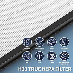 HY4866 Replacement Filter for MORENTO HY4866 Air Puri fier and YIOU M1 Air Puri fier, 4 Pack with 4 Extra Pre-filter, Enhanced Version