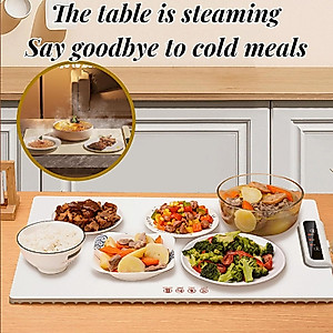 Miller Market Warming Mat, Tempmaster Adjustable Warming Tray Miller Market, Temp Master Adjustable Warming Tray, Temp Master Warming Mat, Miller Market Food Warmer (White, 15 * 23.6in)