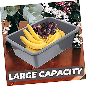 BUGUUYO 2pcs Box Storage Basket Food Storage Bin Dish Washing Tub Food Washing Bowl Dish Wash Basin Large Bus Tubs Restaurant Wash Basin Dish Basin Storage Bins Plastic Storage Bin Pp Grey